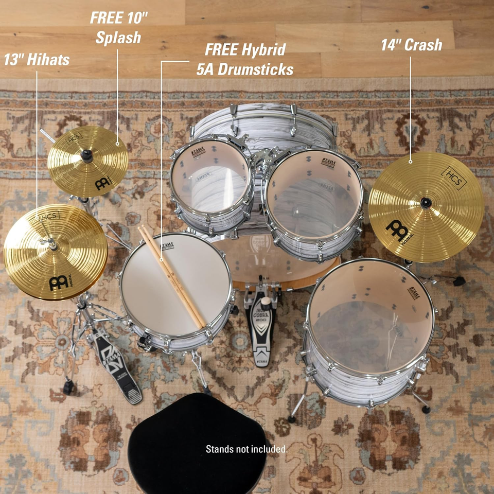 Meinl Cymbals HCS Cymbal Set Box Pack for Drums Hihats, Crash, plus ...