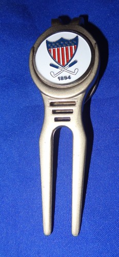 1894 USGA MEMBER FLAG SHELD VINTAGE DIVOT TOOL, BALL MARKER | eBay
