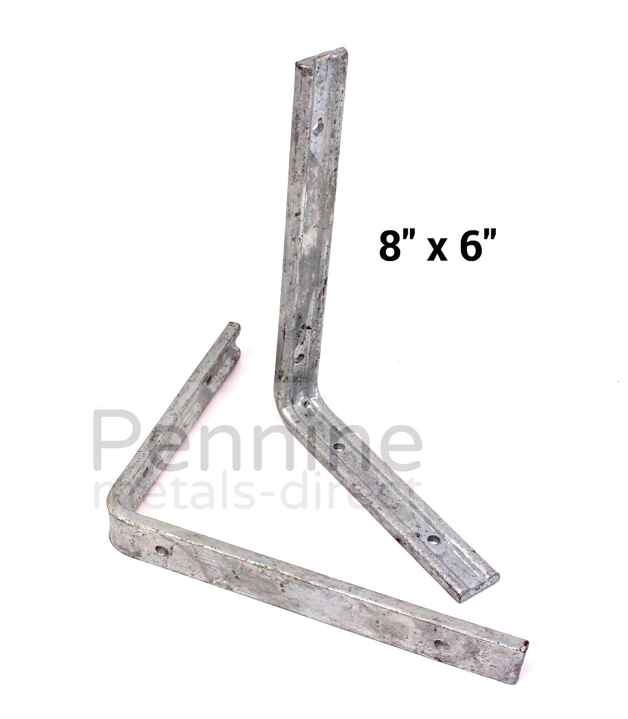 PAIR Fluted Angle Shelf Bracket - GALVANISED - Sheds Garages STRONG ...