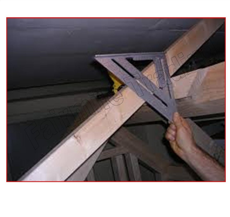 6" Aluminium Alloy Roofing Rafter Speed Square Triangle Angle Guide ...