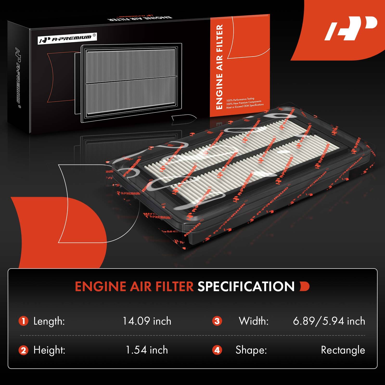 Engine Air Filter for Benz W205 C300 2019 2020 2021 E350 GLC300 GLE350 ...