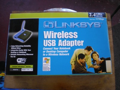 LINKSYS WIRELESS USB NETWORK ADAPTER MODEL 2.4 GHz 802.11b WUSB11 Ver 2 ...