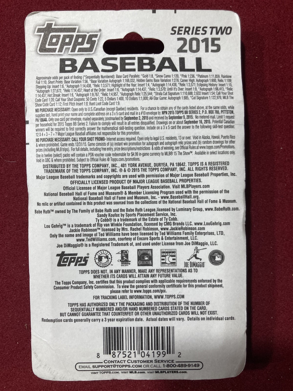 2015 Topps Series 2 Baseball Unopened Blister Pack | eBay