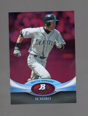 2011 BOWMAN PLATINUM ICHIRO SUZUKI #100 RED VARIATION SEATTLE MARINERS ...