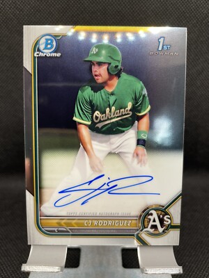 2022 CJ Rodriguez 1st Bowman Chrome Auto Athletics Rookie RC Prospect ...