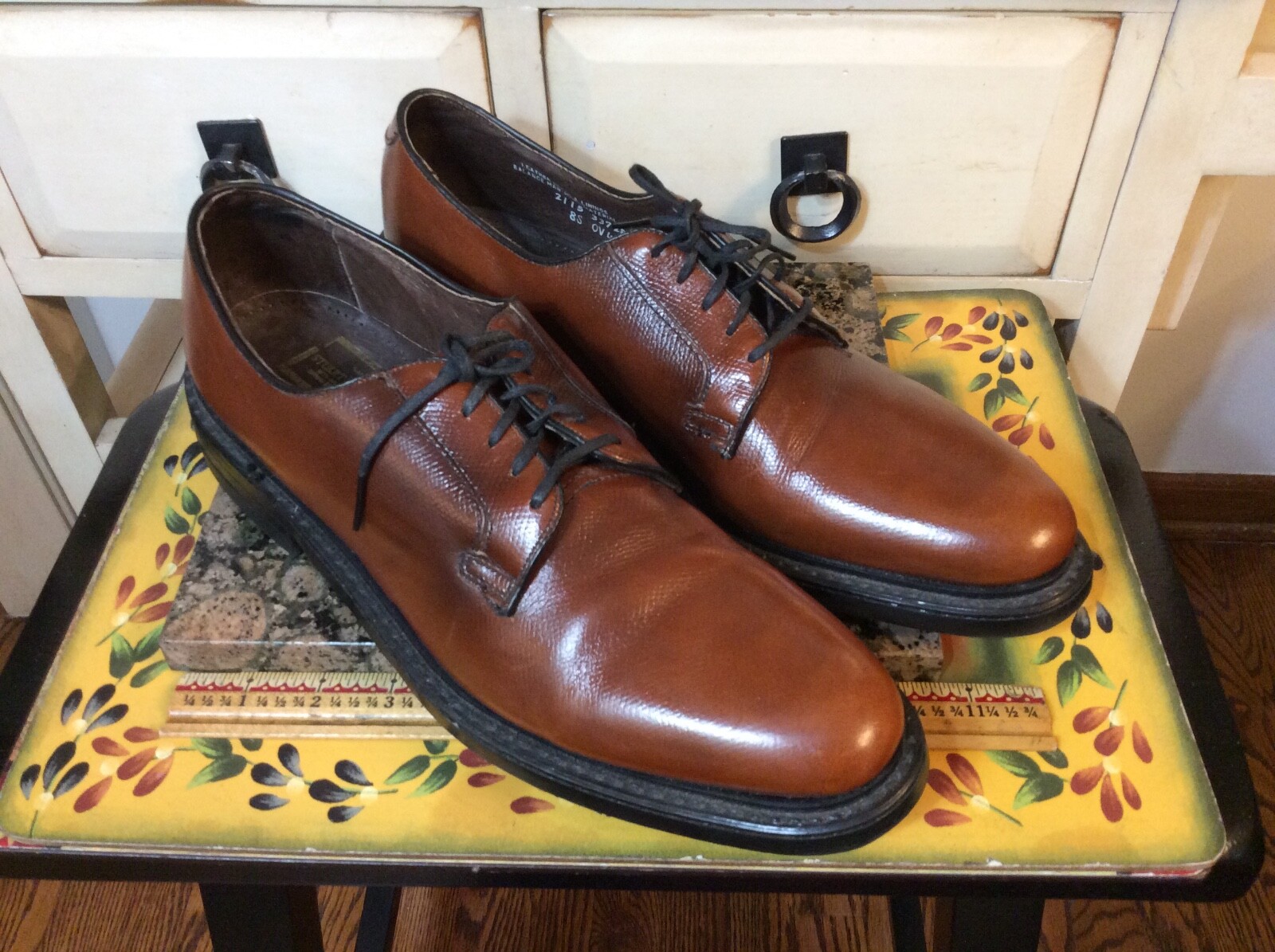 Vintage Stuart McGuire Brown Leather Spring Step Oxfo… - Gem