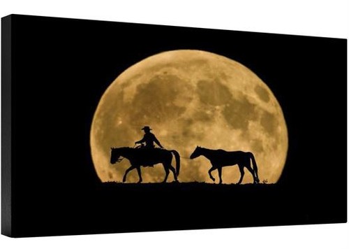 Full Moon Ride Robert Dawson Western Cowboy Horse & Rider Fine Art ...