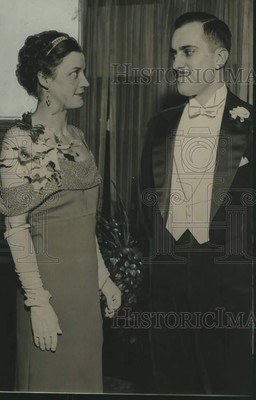 1935 Press Photo William Wagner and Miss Cynthia Wells of the Wisconsin ...
