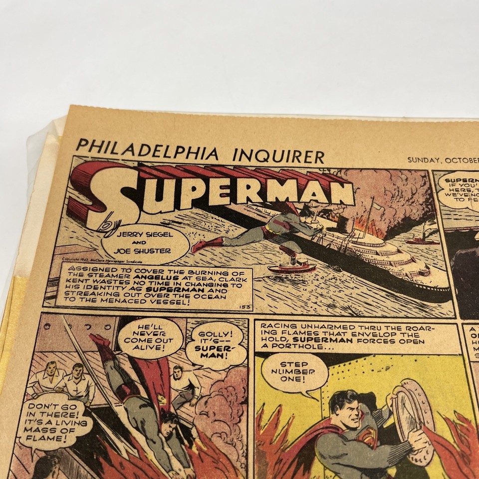 SUPERMAN SUNDAY COMIC STRIP Oct 4, 1942 Philadelphia Inquirer RARE | eBay