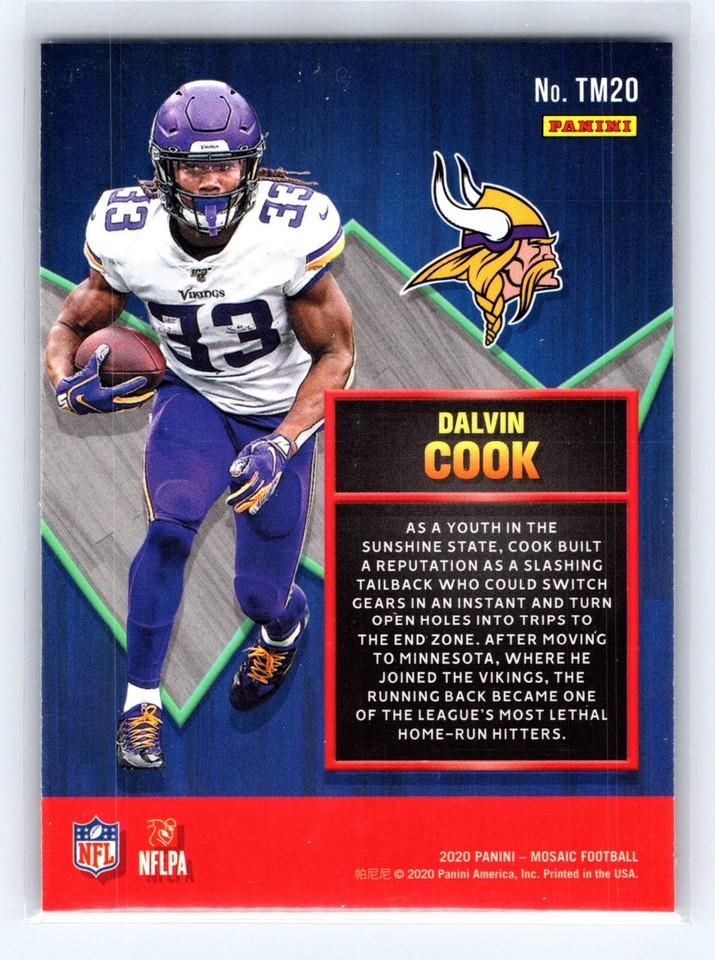 2020 Mosaic Dalvin Cook Touchdown Masters #TM20 Vikings | eBay