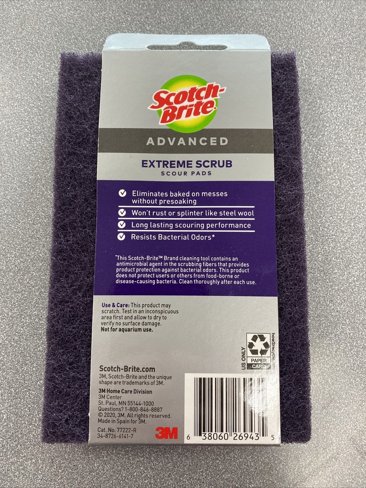 Scotch-Brite Advanced Extreme Scrub Scour Pads ~Grill Cleaning~ 2 Pack ...