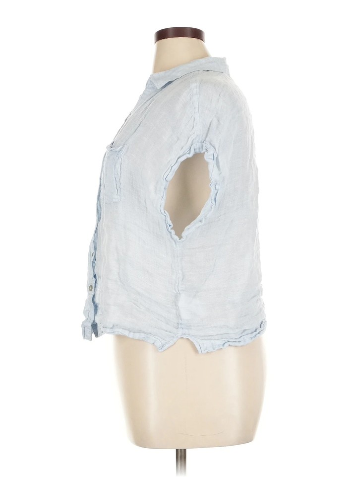 C&C California Women Blue Short Sleeve Blouse XL | eBay