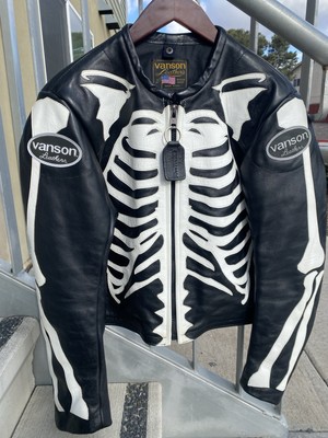 VANSON Leathers Bones Flat-Track jacket -Made In America-Original | eBay