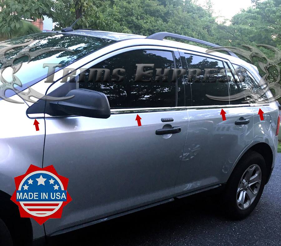 2007-2014 Ford Edge 8Pc Chrome Window Sill Trim Accent Stainless Steel ...