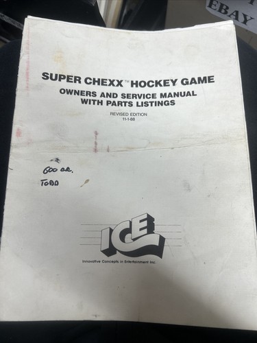 ICE SUPER CHEXX Revised Edition Hockey Game Manual - good used original ...