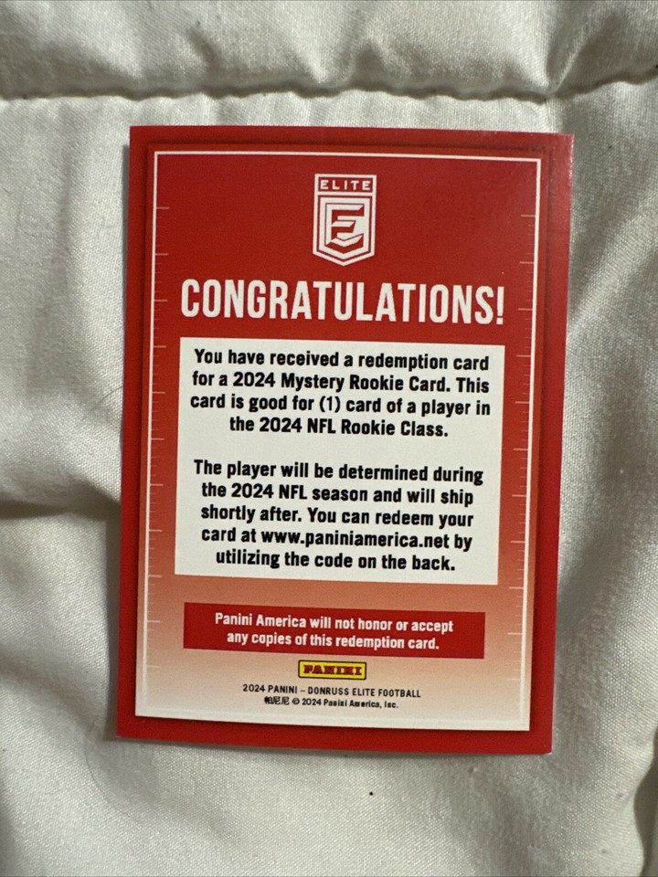 2024 Panini Donruss Elite Mystery Rookie Redemption Card #2 - Jayden ...