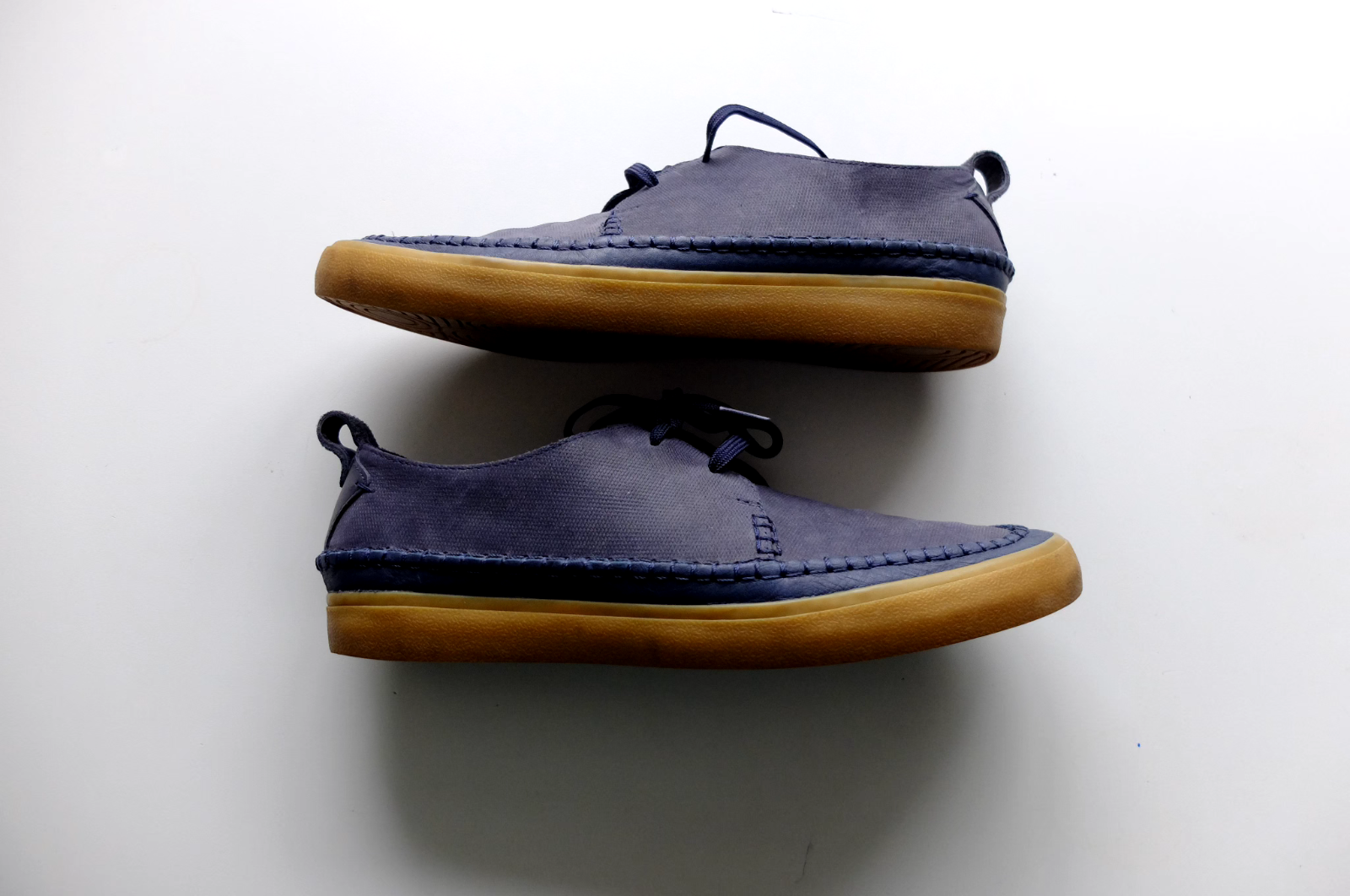 Clarks Originals Blue weave edge flat shoes UK Size 8 G VGC 2018 Summer ...