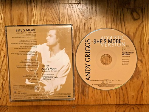 ANDY GRIGGS She's More (UNRELEASED) Acoustic MIX PROMO DJ CD Single ...