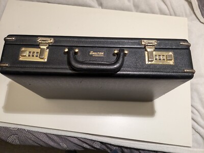 SHILTON Briefcase Black Combination Locks Teacher Student Files Laptop ...