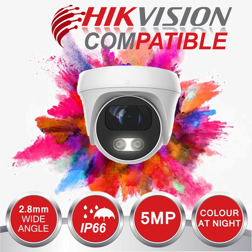 HIKVISION COMPATIBLE CAMERA 5MP 4IN1 5 MP 2K FULL HD 40M IR EXIR COLOR ...