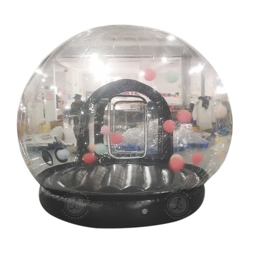 Black Inflatable Bubble House With Jumping Base Balloons Tent for Party ...