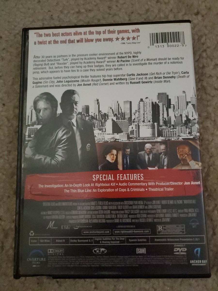 Righteous Kill Dvd Ebay