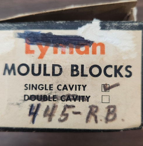 Lyman 445RB Single Cavity Mould Mold Round Ball New, Open Box | eBay