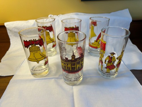 6 Vintage A&P Peanut Butter 1976 Bicentennial Celebration Glass ...