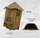 Wooden Castle Bat Houses for outside Bat Box for Outdoors - Large Three ...