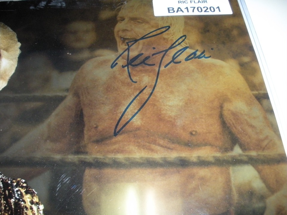 RIC FLAIR,THE NATURE BOY WOOO OOO LAST ONE JSAW/COA SIGNED 16X20 PHOTO ...
