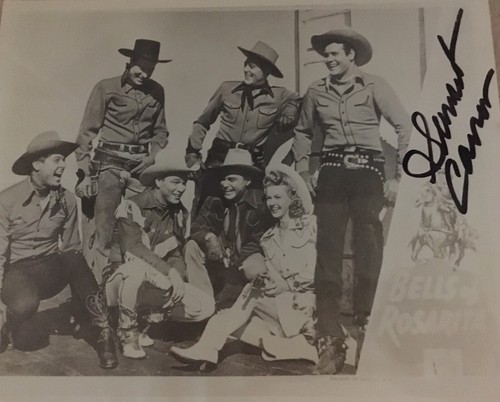SUNSET CARSON SIGNED AUTOGRAPH ON BELLS OF ROSARITA PUBLICITY PHOTO ...