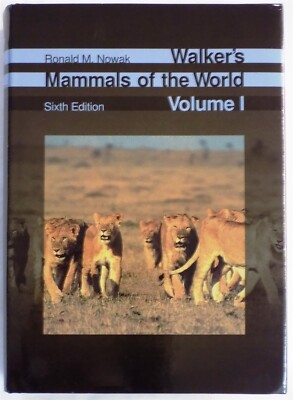 Walker's Mammals of the World Vol 1 Ronald M. Nowak 1999 Hardcover New ...