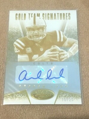 ANDREW LUCK 2015 Panini Certified Gold Team Signatures Autograph AUTO ...