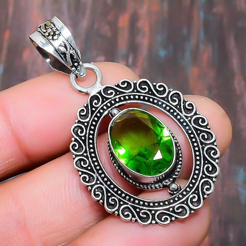Peridot Gemstone Handmade Gift Jewelry Pendant 1.77" M053 | eBay