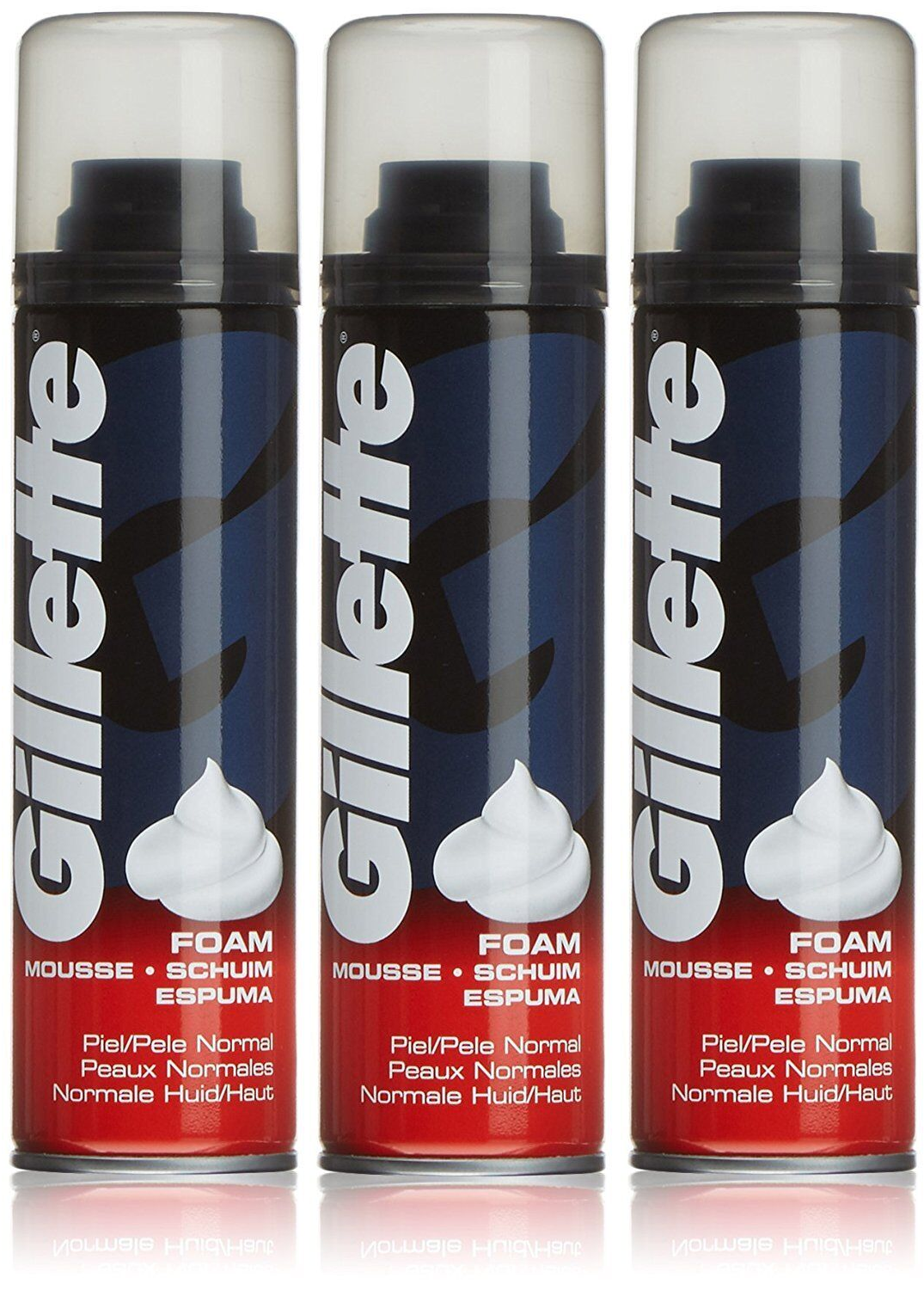 Gillette Normal Regular Basic Foam Mousse 200ml / Pack Of 3 | eBay