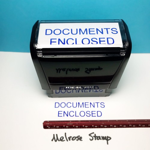 Documents Enclosed Rubber Stamp Self Inking Purple Ink Ideal 4913 | eBay