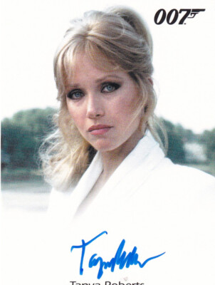 James Bond Full Bleed Female Autograph Card Tanya Roberts as Stacey ...