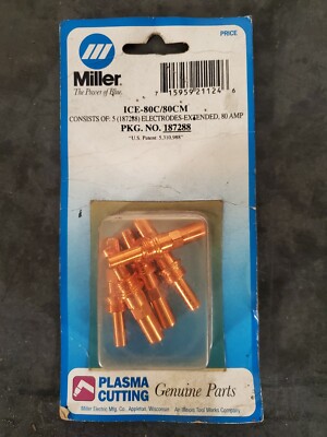 Miller 187288 Electrode, Extended ICE-80C 80A, 5PK | eBay