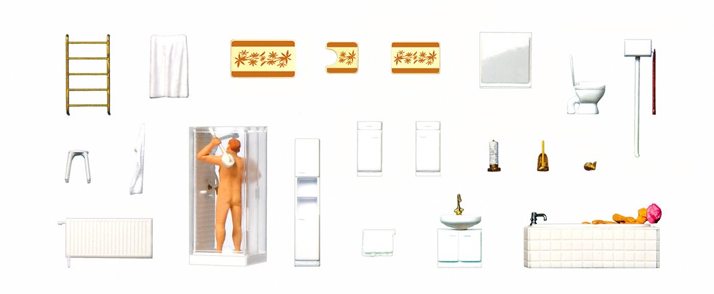 Preiser 10631 HO Couple in The Bathroom for sale online | eBay