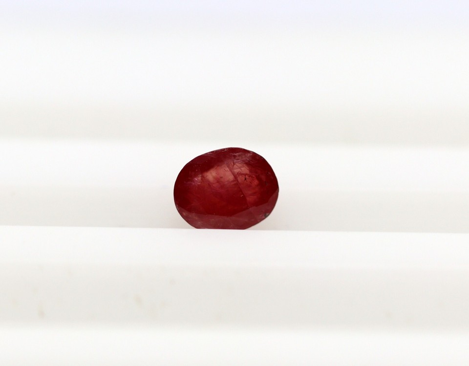 Loose Natural Ruby 0.46 Ct Faceted Oval Cut Red Color Untreated ...