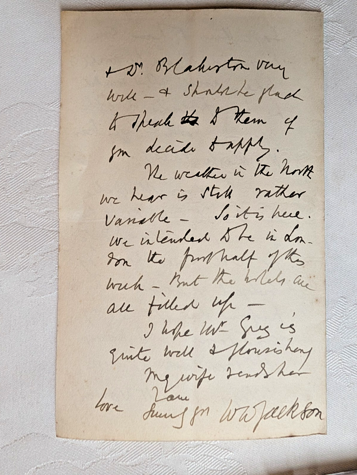 William Jackson, Rector of Exeter College, Signed Letters 1903 | eBay