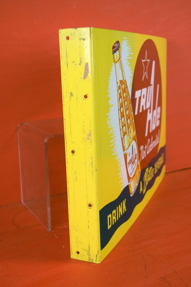 1954 Tru Ade Orange Drink Not Carbonated Metal Flange Sign 14 x 20 ...