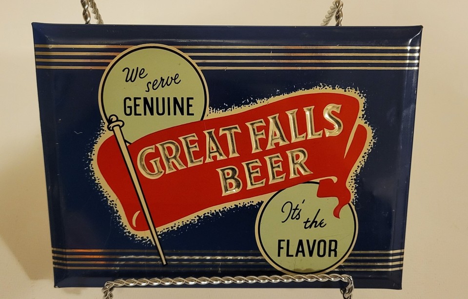 Great Falls Beer Stand-Up Counter Sign - Vintage, Great Condition | eBay