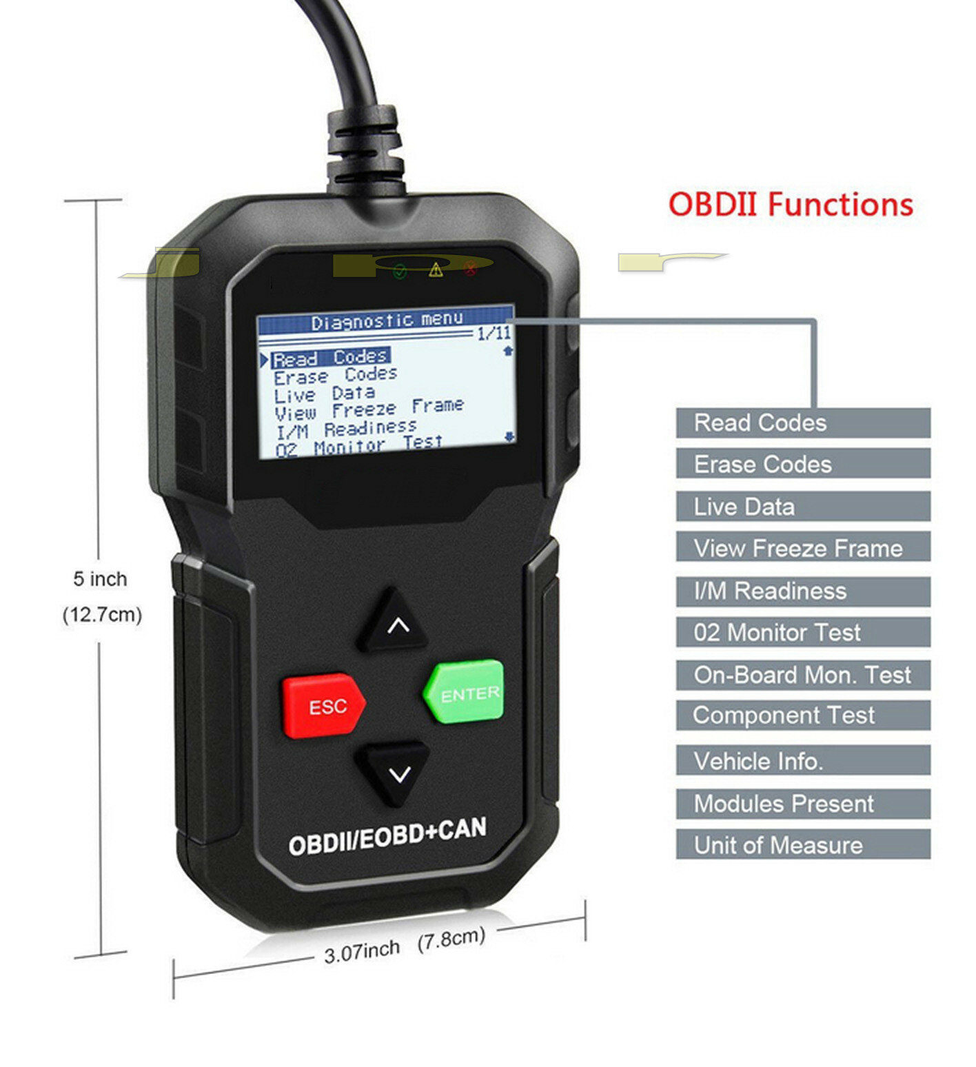 Fits Peugeot 107 206 207 307 308 2008 407 607 807 OBD2 Fault Code ...