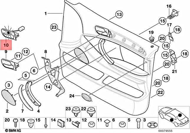 Genuine OEM Interior Door Handle for BMW 51417000231 for sale online | eBay