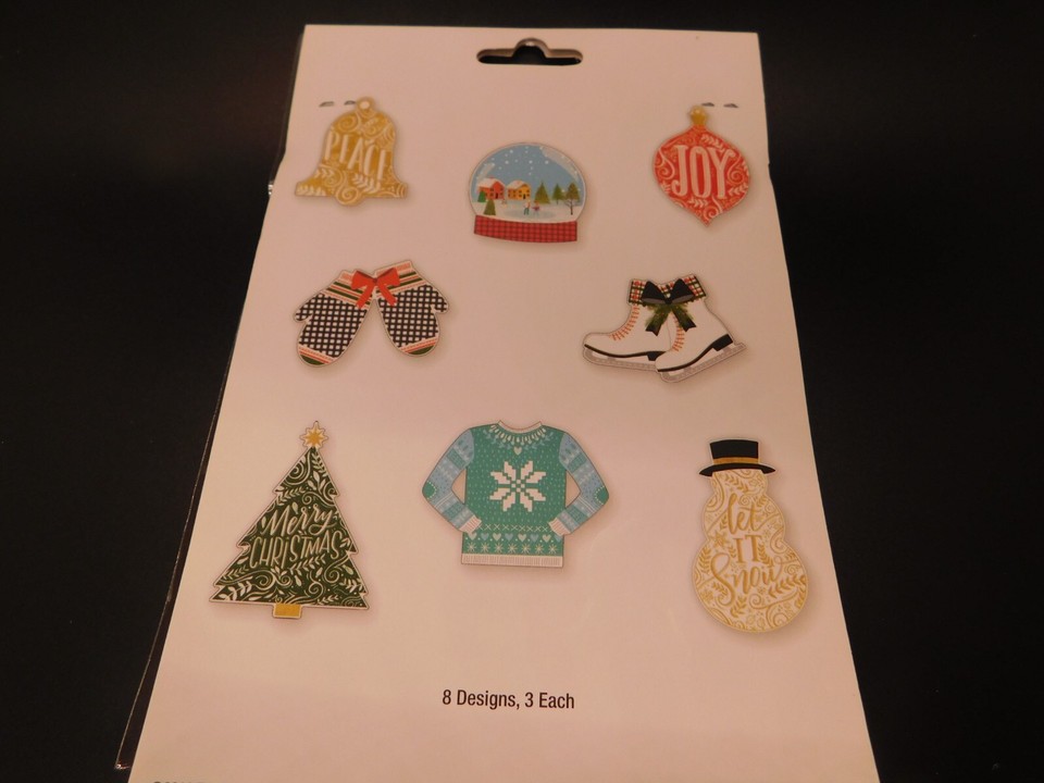 The paper studio stick a bilities Christmas/Winter Die cut stickers ...