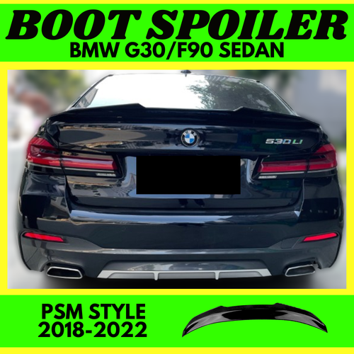 For BMW G30 & F90 M5 Gloss Black Boot Lip Wing Trunk Spoiler 7th Gen ...