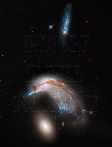 Colliding Galaxy Pair Arp 142 Hubble JPL NASA space telescop photo hs ...