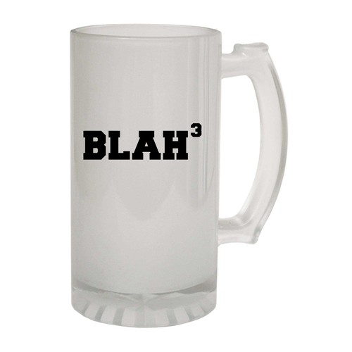 Blah 3 - Novelty Gift Gifts Funny Premium Frosted Glass Beer Stein ...