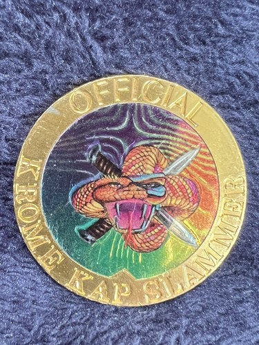 Vintage 1994 Official Krome Kap Slammer - Gold/Snake - Pogs - Great ...